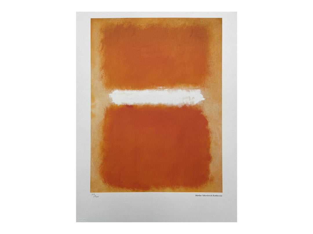 MARK ROTHKO (after) - White Stripe on Beige - Signed, Numbered Edition ...