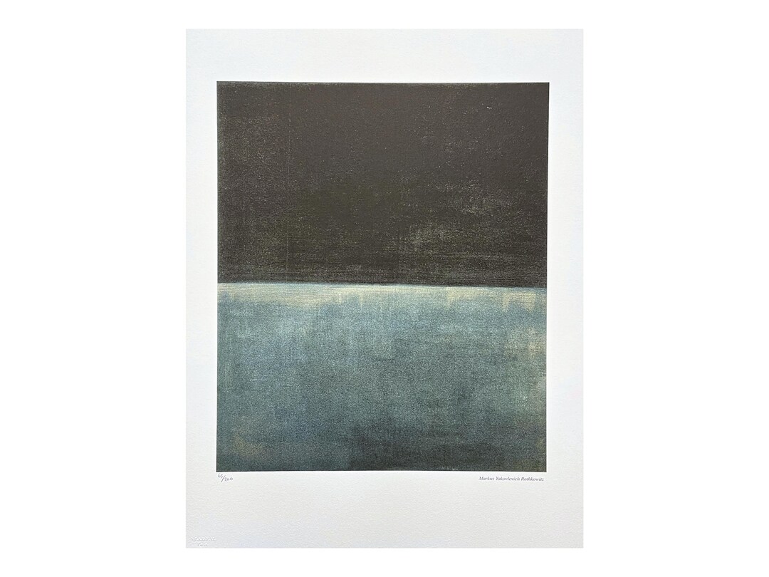 MARK ROTHKO (after) - Black and Grey Stripes - Signed, Certificate ...