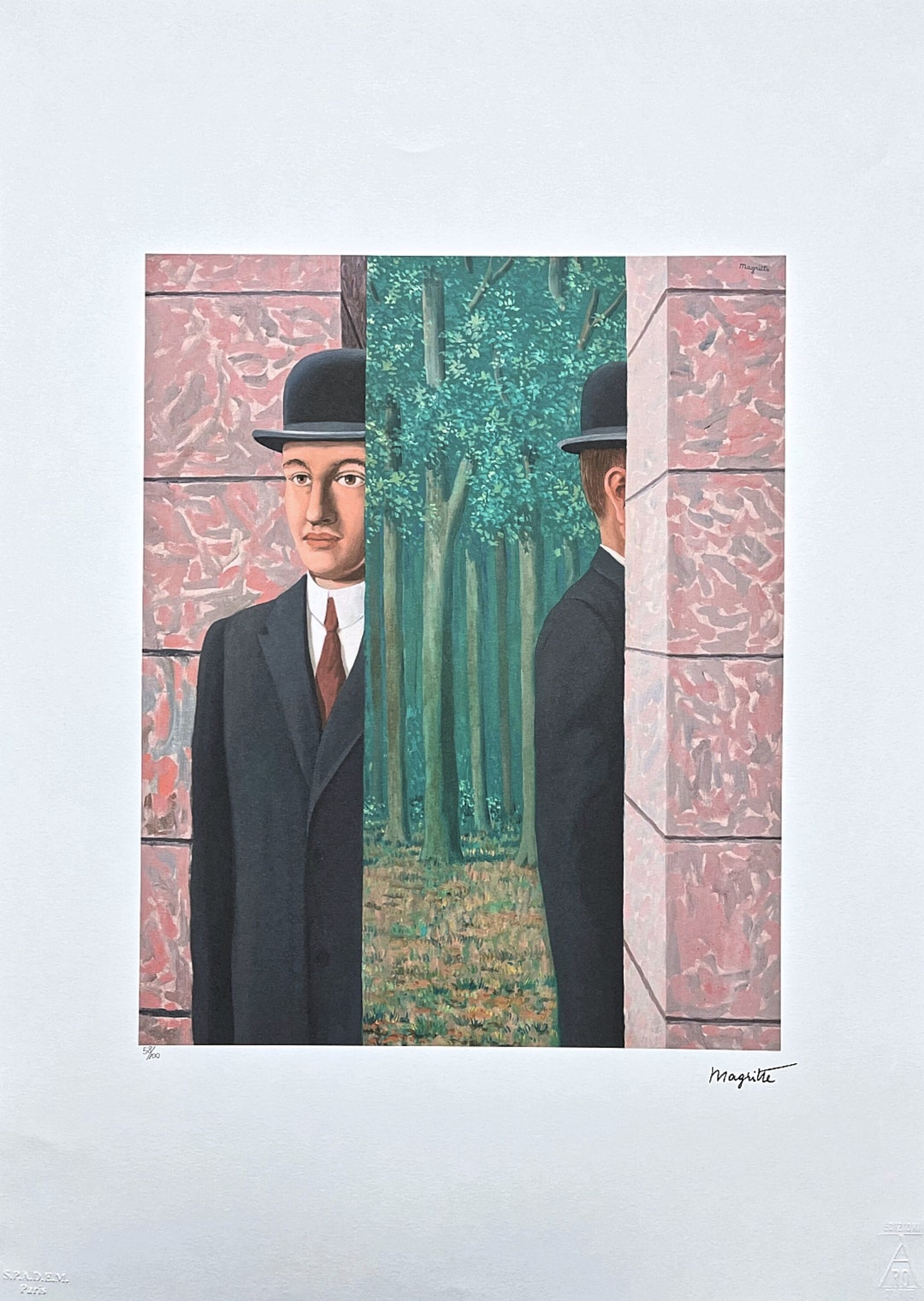 RENÉ MAGRITTE after Signed, Certificate, Limited Edition 58/100, 50 X ...