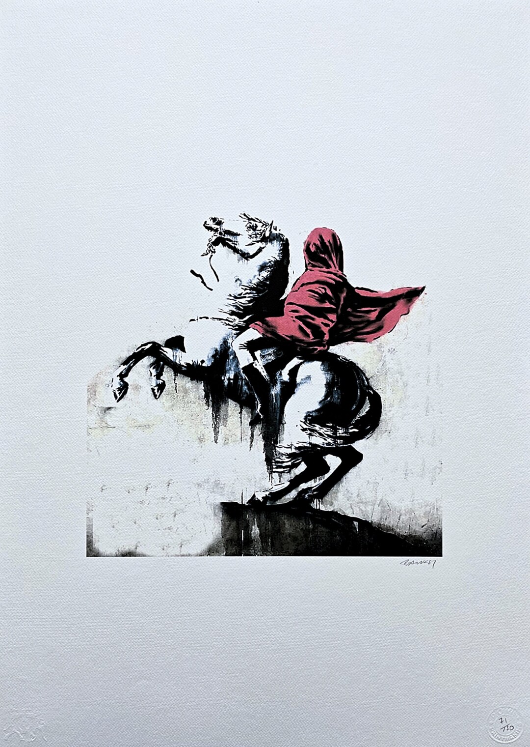 BANKSY napoleon Signed, Certificate, Limited Edition 71/150, 50 X 70 Cm ...