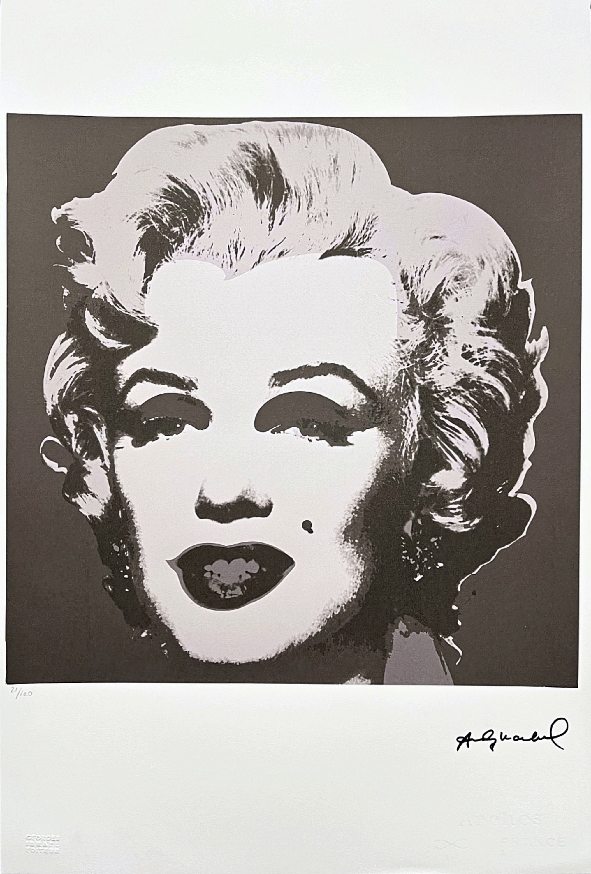 Andy Warhol Marilyn Signed Certificate Coa Limited Edition 21 100 38