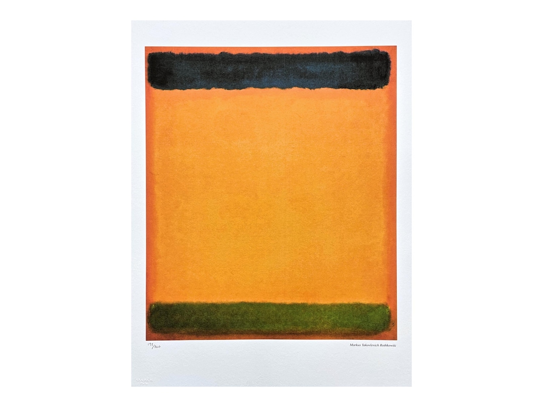 MARK ROTHKO (after) - Blue Yellow Green on Red - Signed, Certificate ...