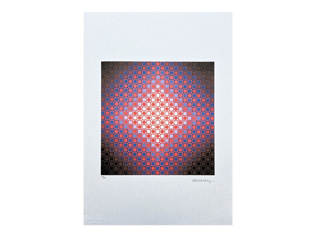 VICTOR VASARELY after Boglar Signed, Certificate, Limited Edition 35/ ...