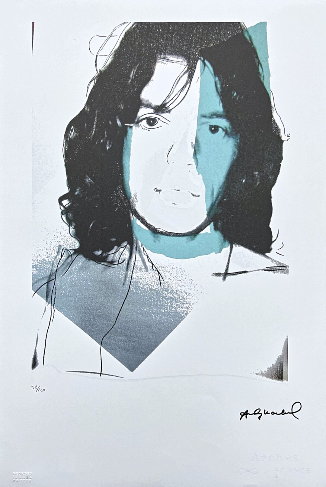 ANDY WARHOL mick Jagger Signed, Certificate, Limited Edition 38/100, 38 ...