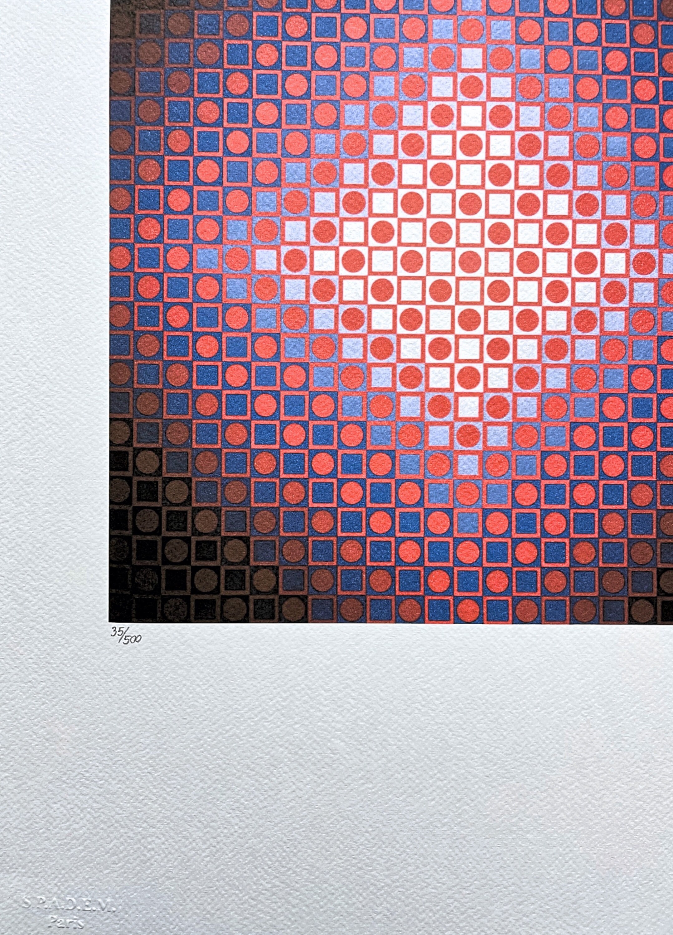 VICTOR VASARELY after Boglar Signed, Certificate, Limited Edition 35/ ...