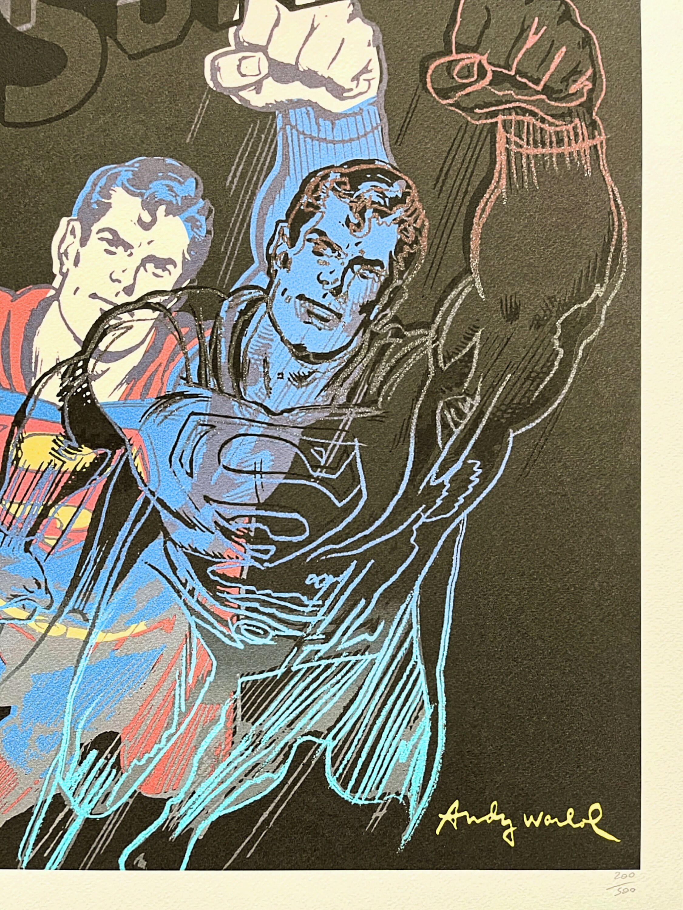 ANDY WARHOL after superman Signed, Certificate, Limited Edition 200/500, 50 X 50 Cm, Edition ...