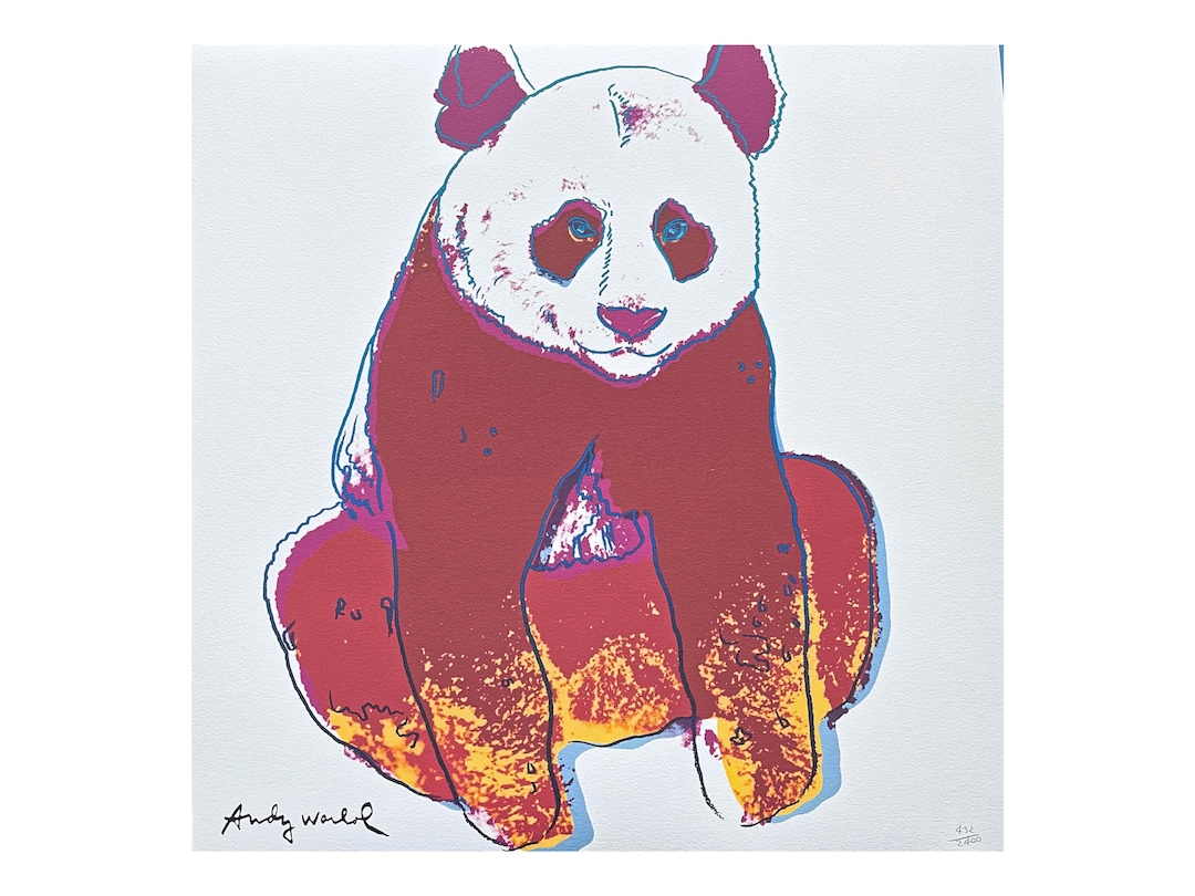ANDY WARHOL (after) - Giant Panda - Signed, Numbered Edition 432/2400 ...