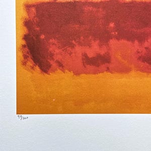 MARK ROTHKO - Red Stripes on Yellow - Signed, Numbered Edition 97/200 ...