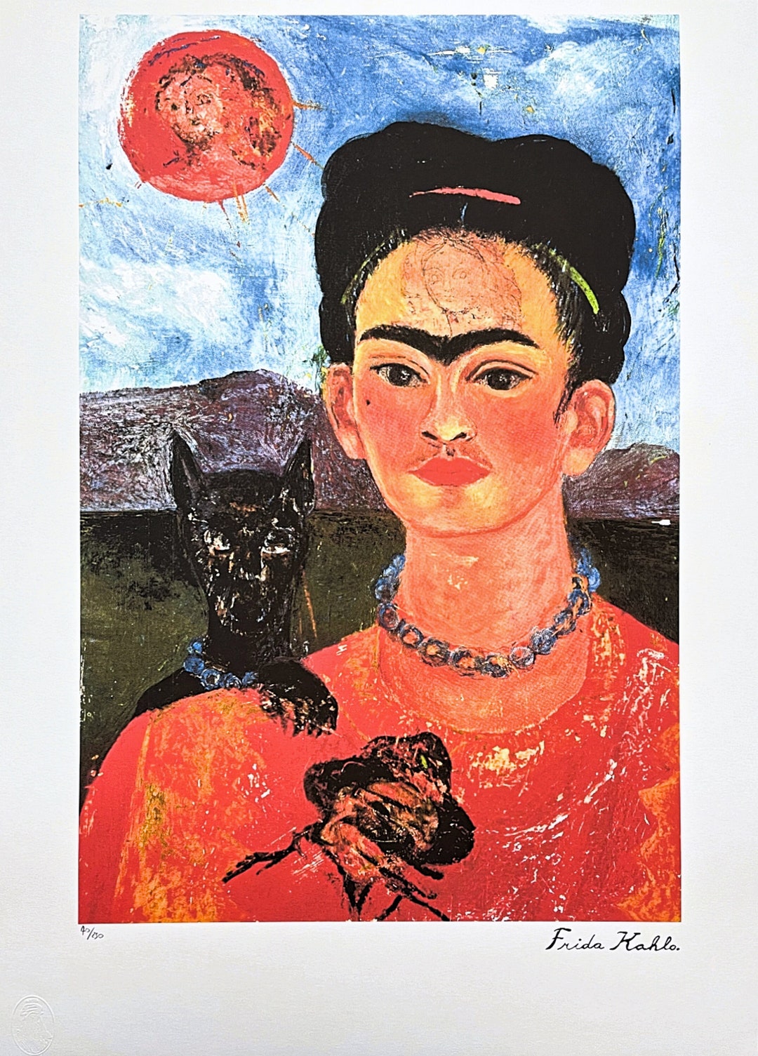 FRIDA KAHLO after Signed, Certificate Photo, Limited Edition 40/250, 50 ...