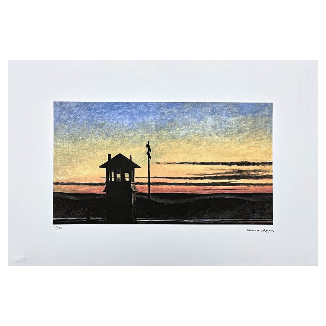 EDWARD HOPPER - Railroad Sunset - Signed, Numbered Edition 80/150, 57 X ...