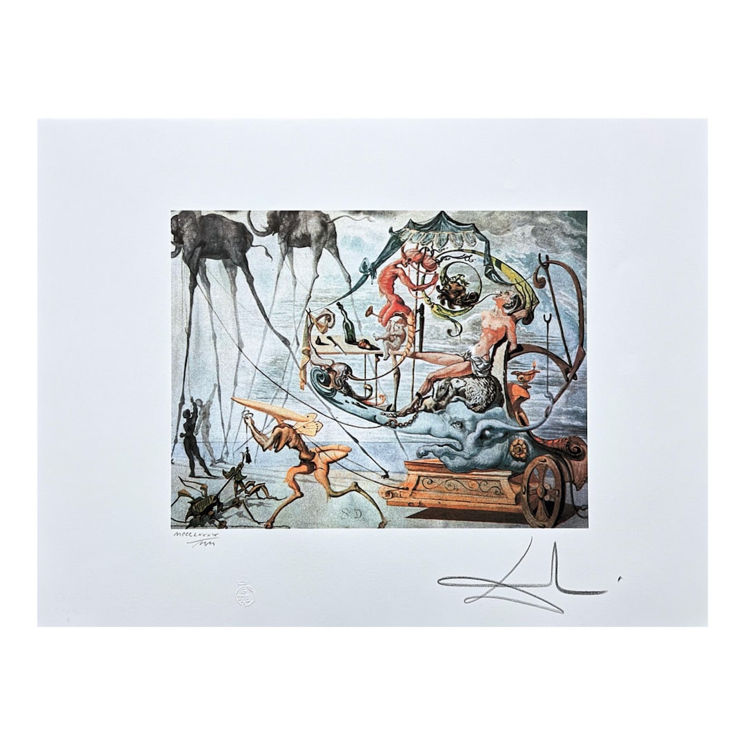 SALVADOR DALÍ - the Chariot of Bacchus - Signed, Limited Edition, 66 X ...