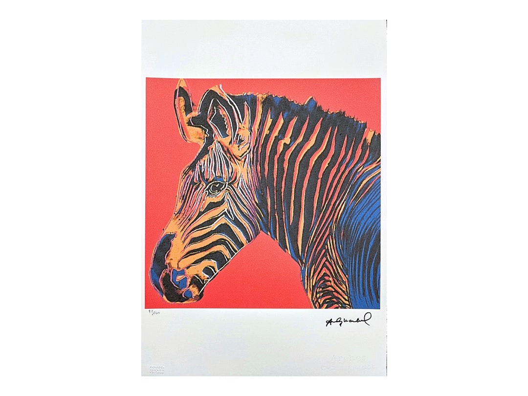 ANDY WARHOL (after) - Grevy’s Zebra - Signed, Numbered Edition 92/100 ...