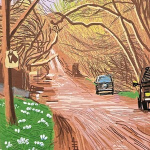 DAVID HOCKNEY - the Arrival of Spring in Woldgate - Road With Cars ...