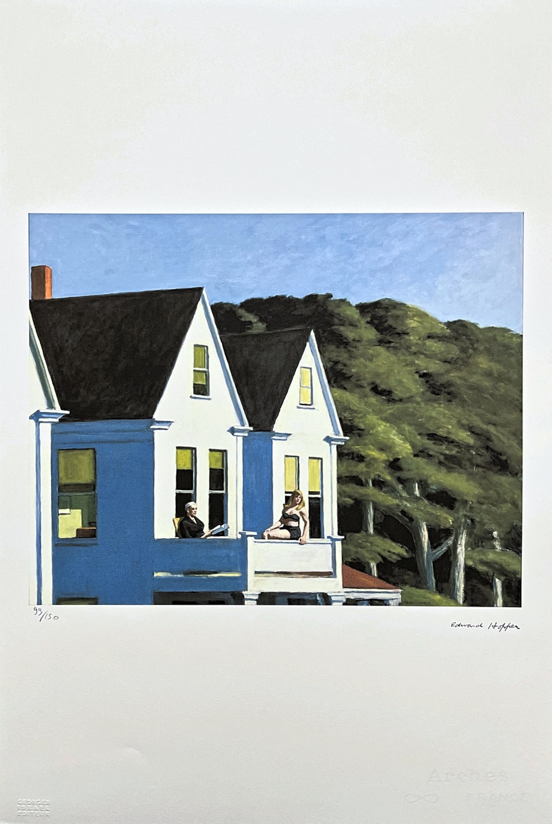 EDWARD HOPPER Signed, Certificate, Limited Edition 99/150, 38 X 57 Cm ...