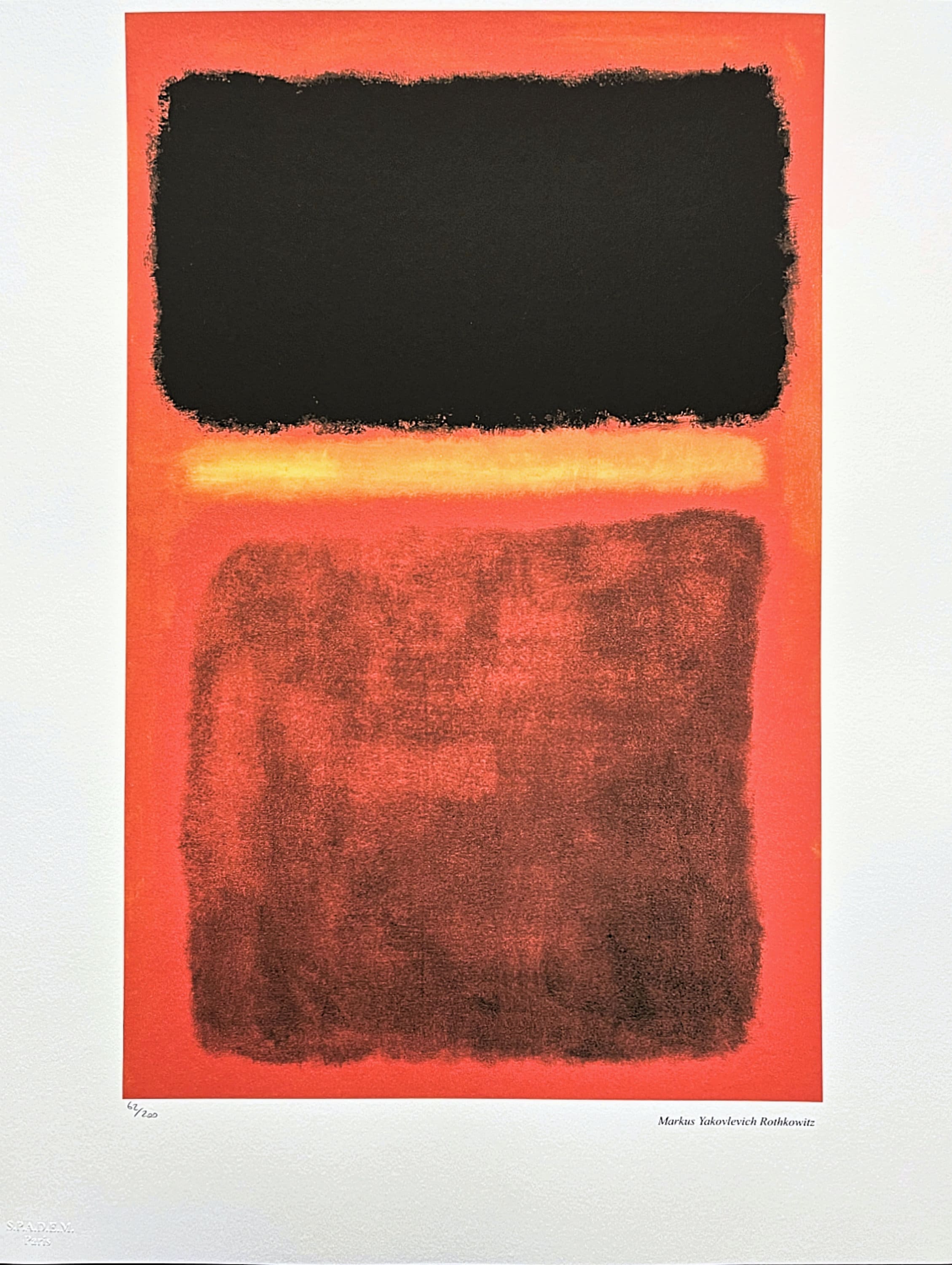 MARK ROTHKO Signed Certificate coa Limited Edition - Etsy