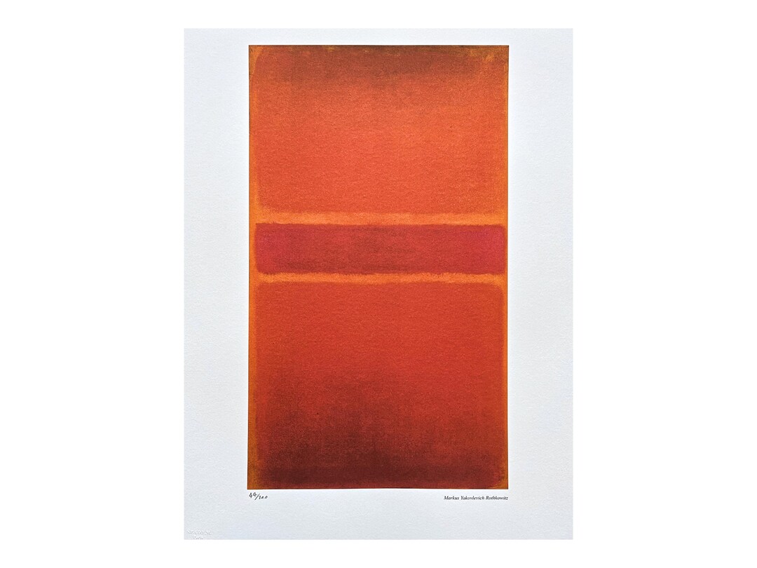 MARK ROTHKO - Red and Two Orange Stripes - Signed, Numbered Edition 44/ ...