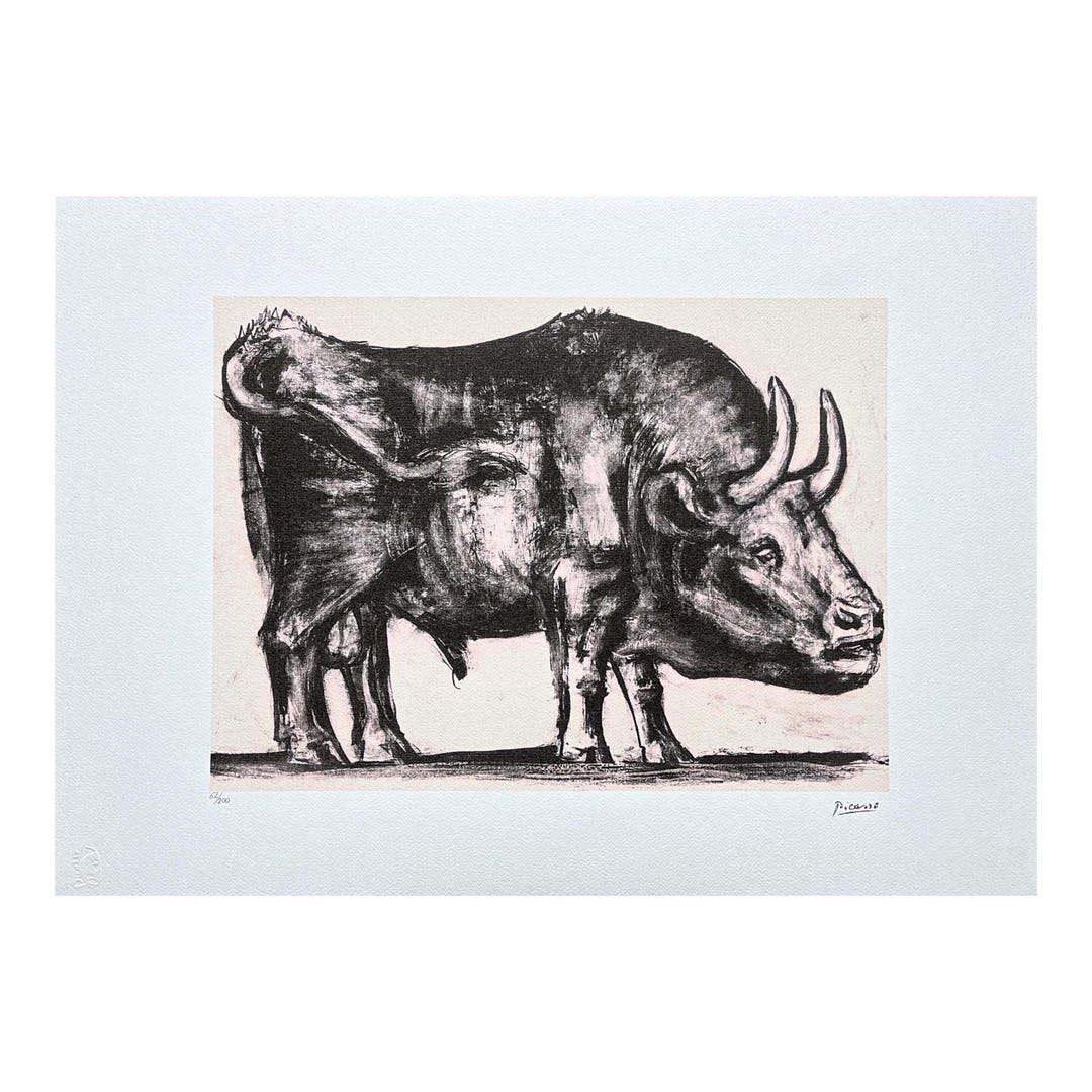 PABLO PICASSO (after) - the Bull, State II - Signed, Certificate ...