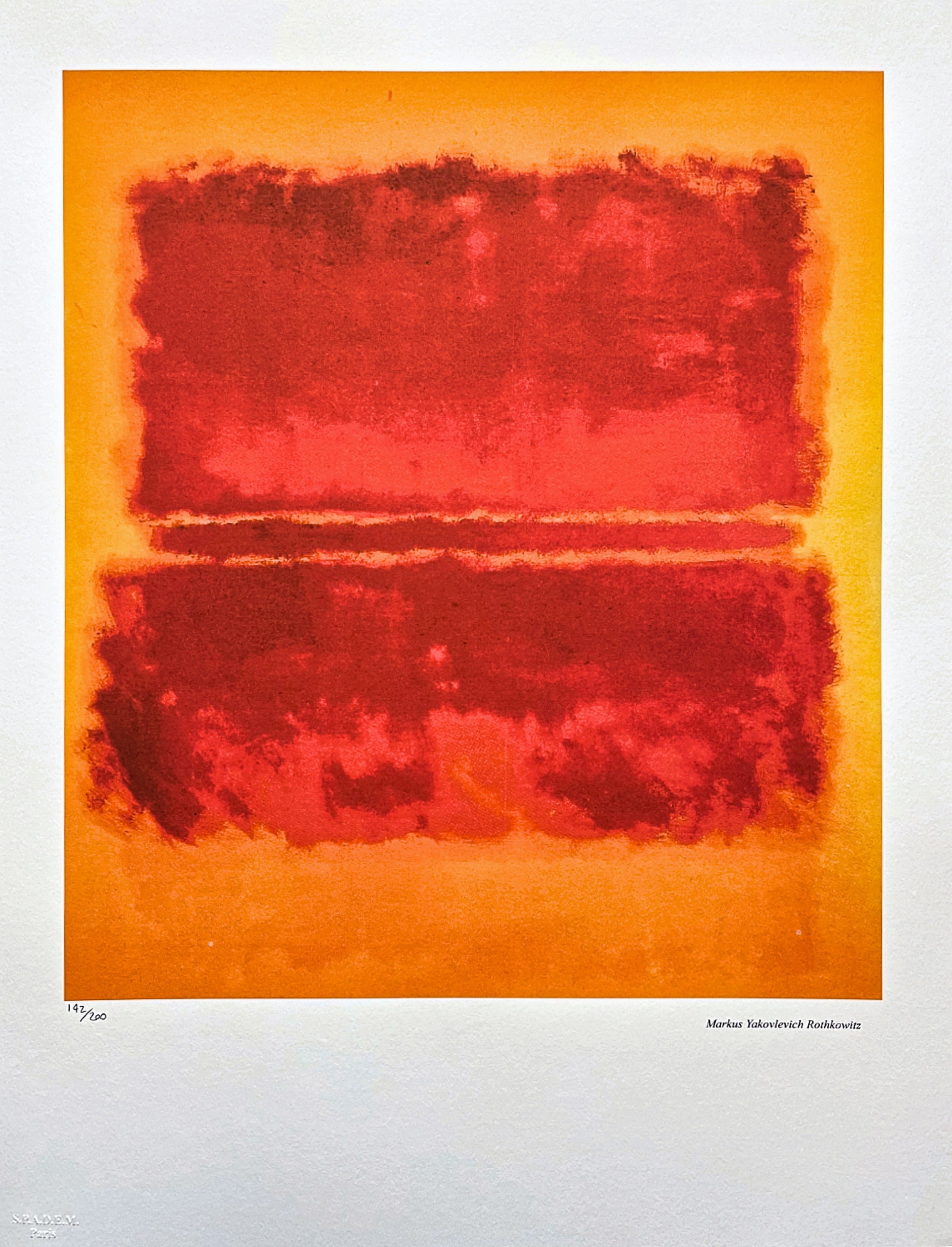 MARK ROTHKO Signed Certificate coa Limited Edition - Etsy