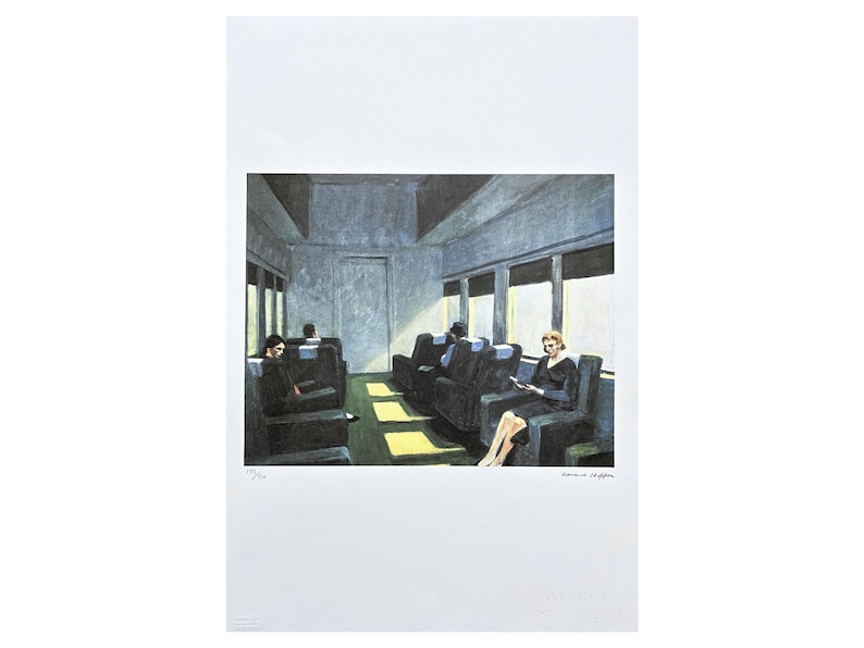 EDWARD HOPPER - Chair Car - Signed, Numbered Edition 133/150, 38 X 57 ...