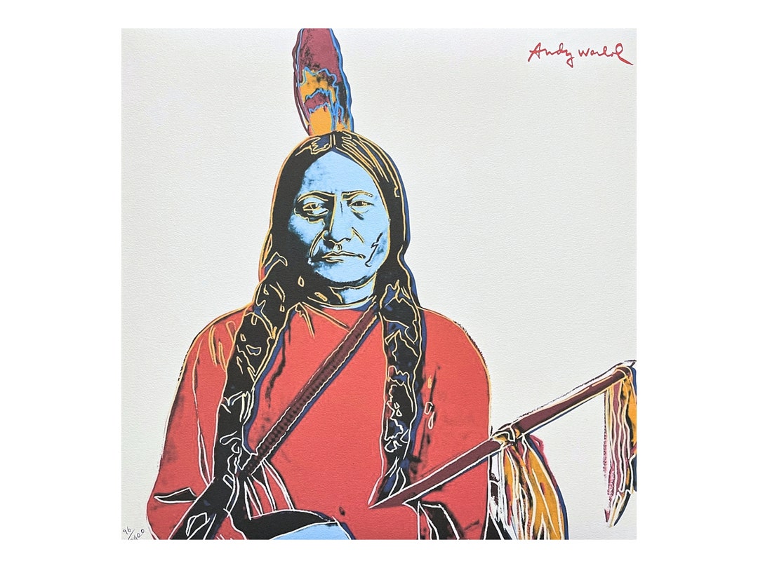 ANDY WARHOL - Sitting Bull - Signed, Numbered Edition 96/2400, 60 X 60 ...