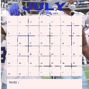 NFL Themed 2023 Calendar - Etsy