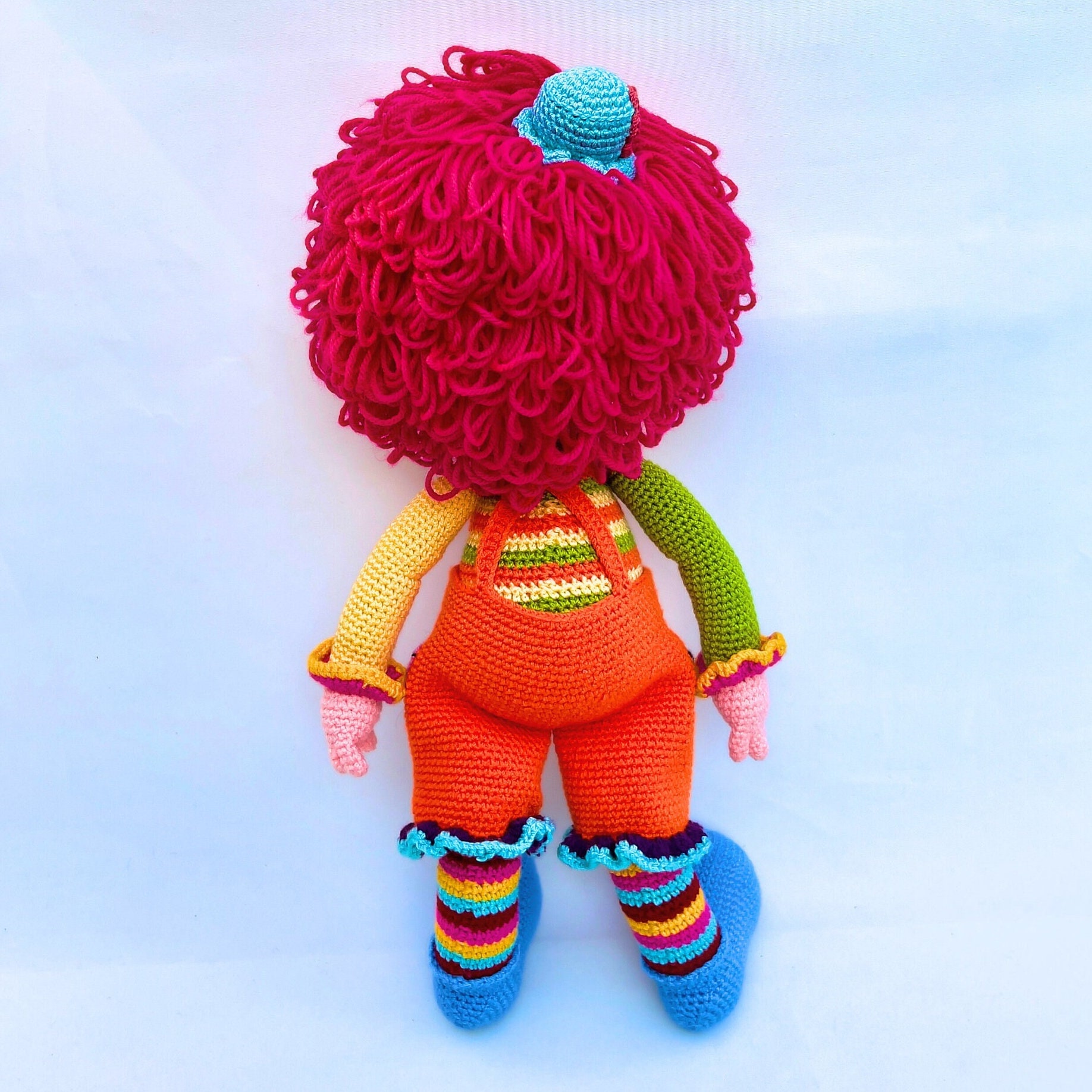 Clown Playful Personalised Character / Colourful Funny Crochet Clown ...