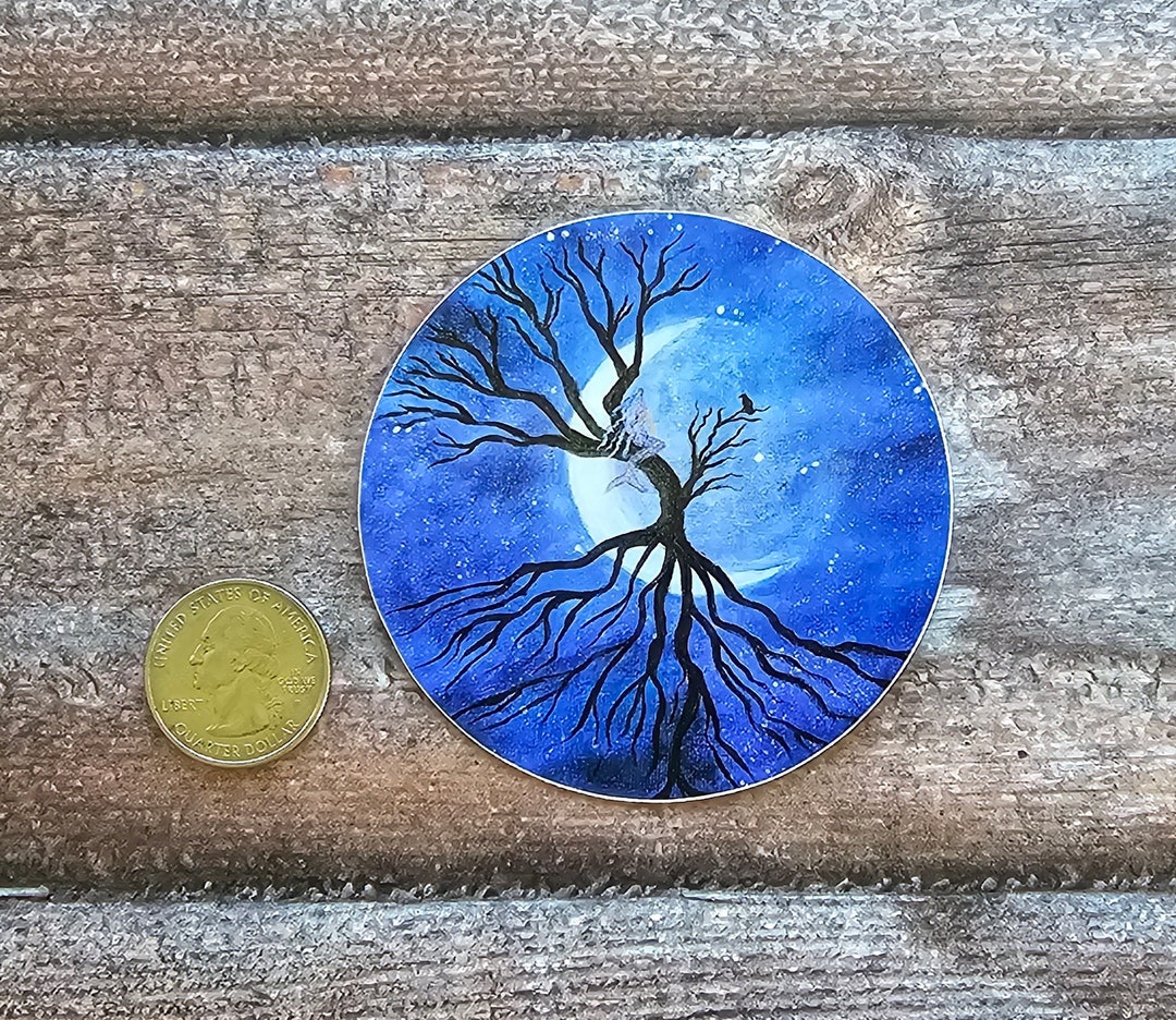 Galaxy Tree 3x3-inch Glossy Sticker From My Original Acrylic Painting ...