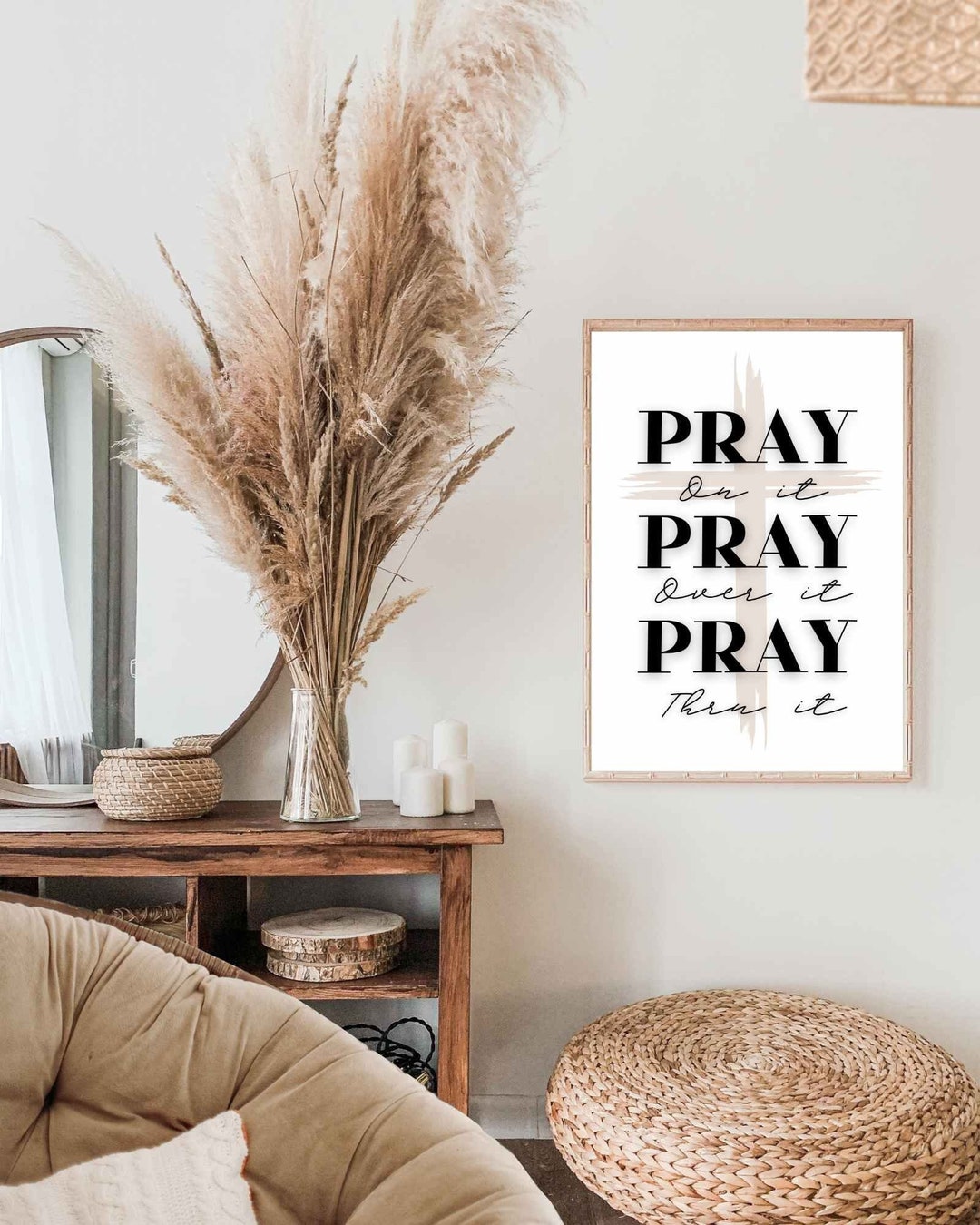 Pray Wall Print Christian Digital Download Prayer Christian Religious ...