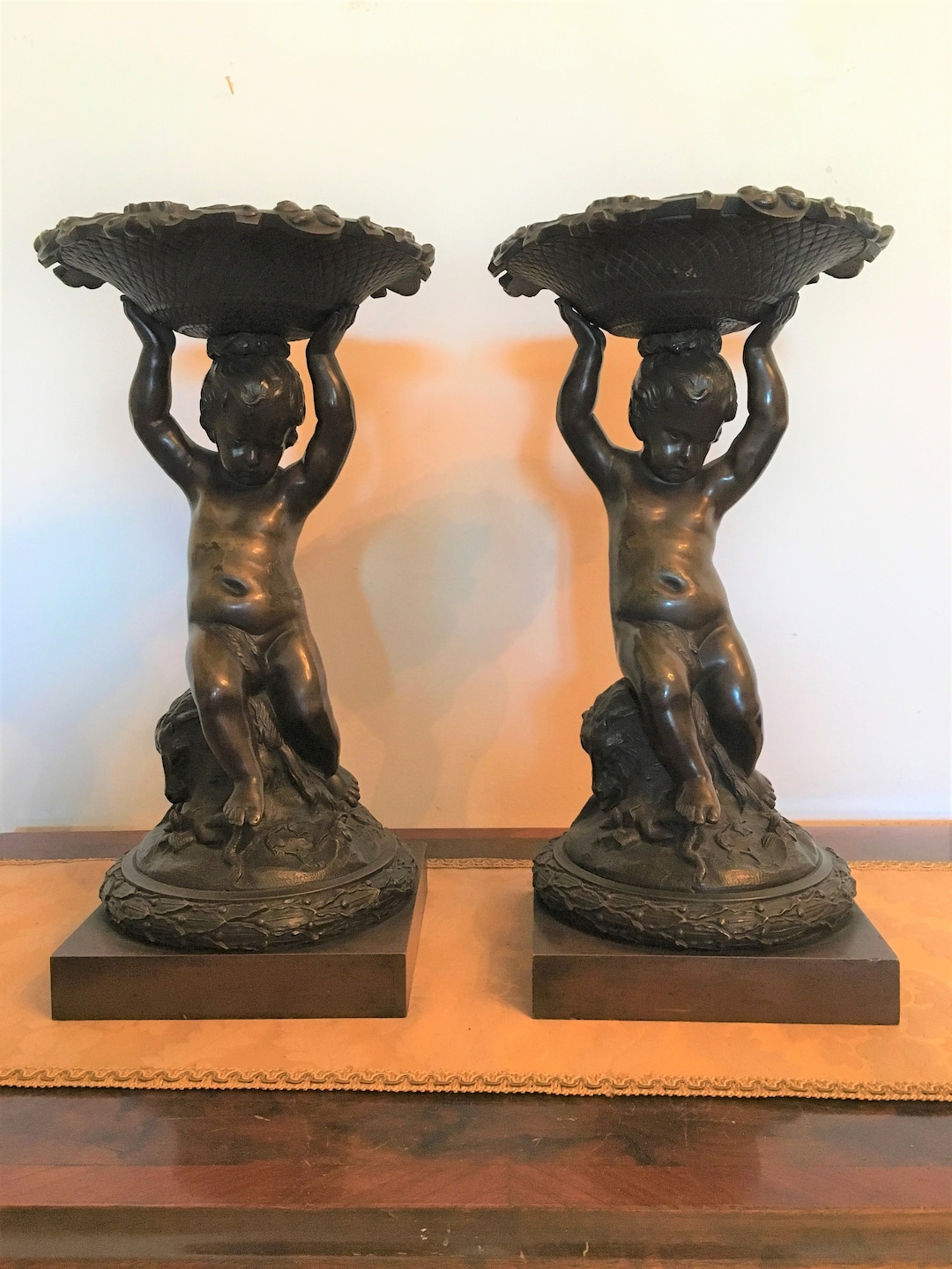Bronze Sculpture. Rare and Very Valuable Pair of Two Bronze Sculptures ...