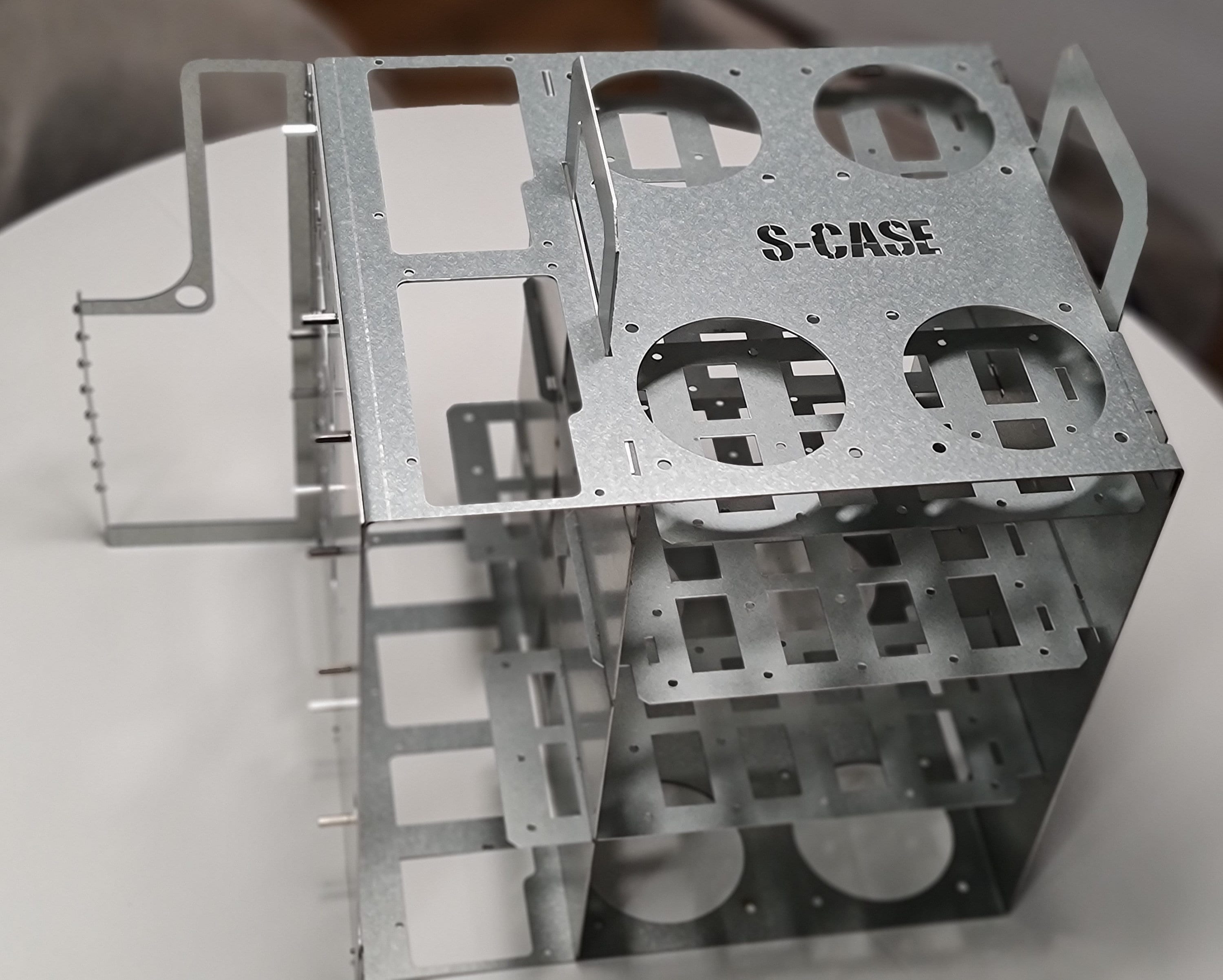 S-CASE 2 Atx RAW / Open Pc Case / Test Bench / Server Case up to 32 Hdd ...