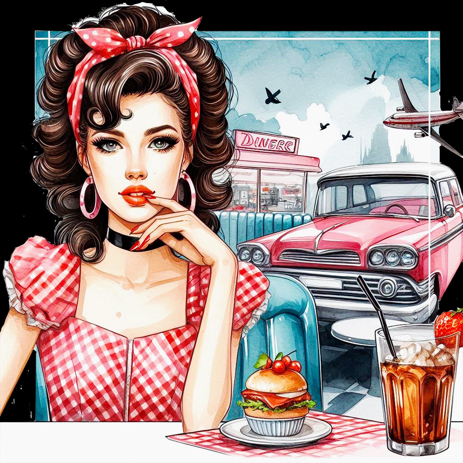 Retro Diner Graphics. - Etsy