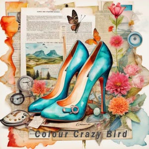 14 Whimsical Fashion Shoe Collages. - Etsy