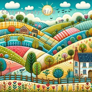 8 Whimsical Countryside Scenes. - Etsy