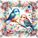 Whimsical Bird Clip Art, Colorful Pretty Graphics, Digital Download. - Etsy