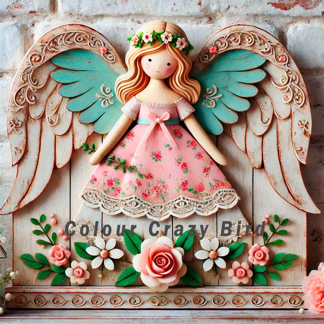 10 Pretty Images of Wooden Country Angels. - Etsy