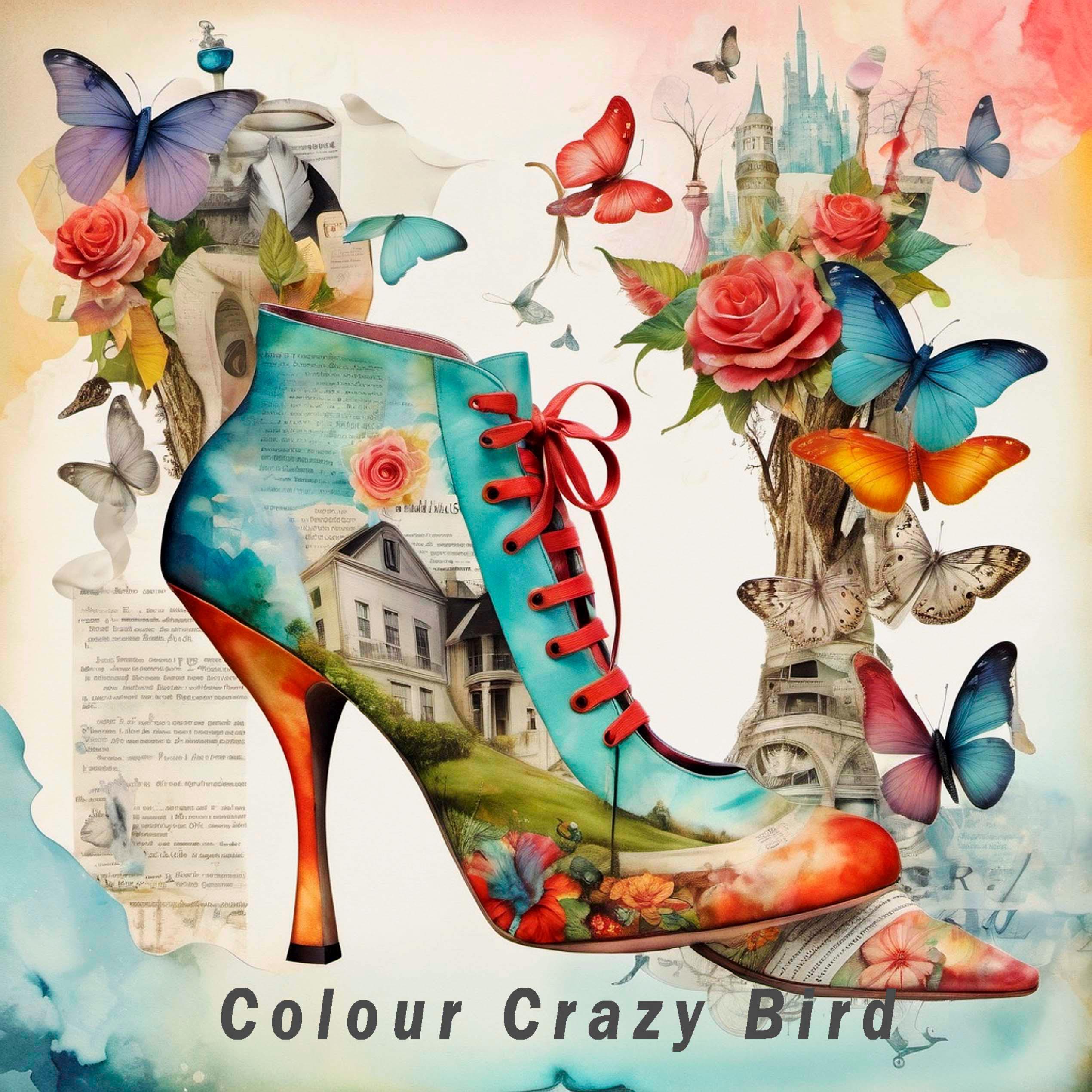 14 Whimsical Fashion Shoe Collages. - Etsy