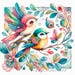 Whimsical Bird Clip Art, Colorful Pretty Graphics, Digital Download. - Etsy