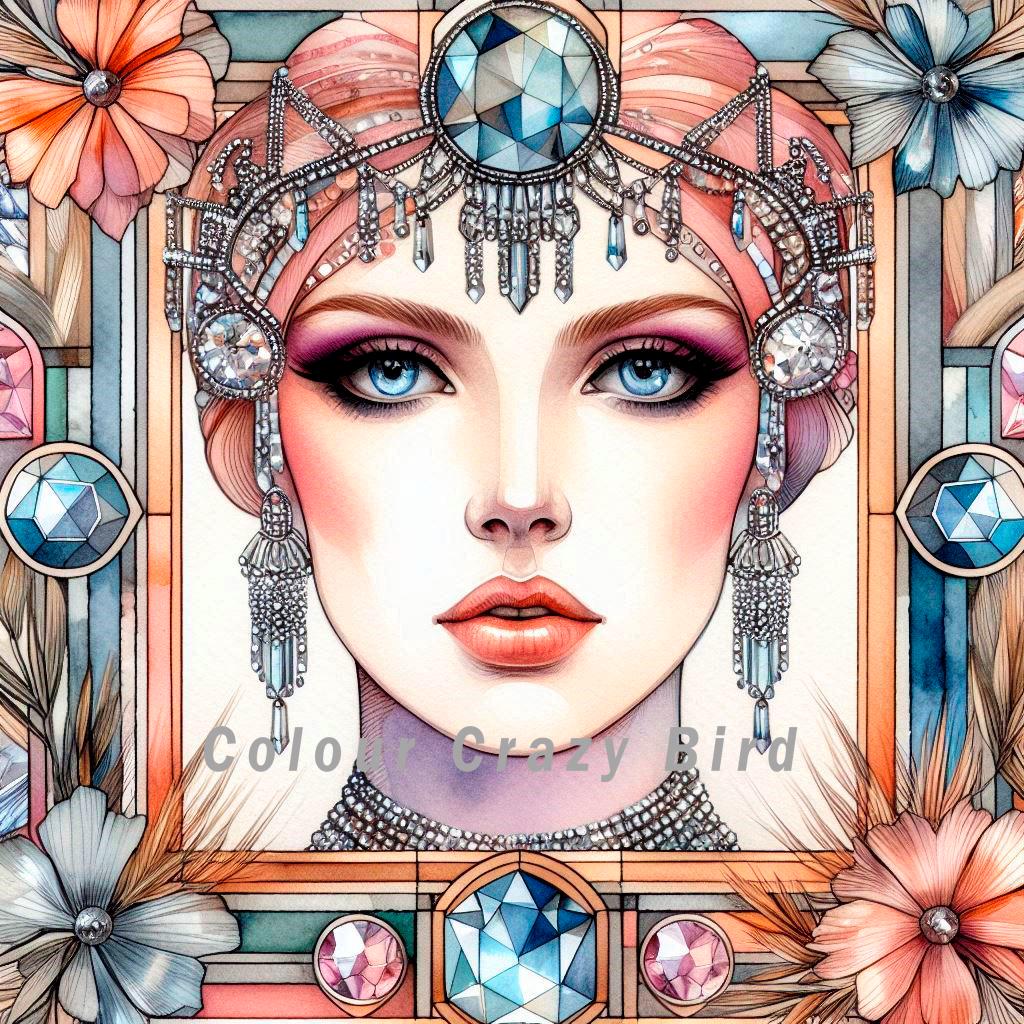 Art Deco Jewelled Faces. - Etsy