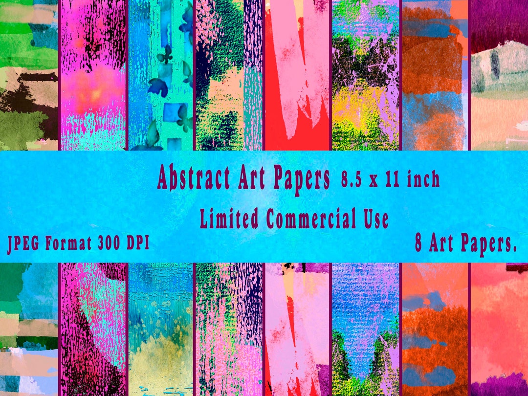 8 Digital Abstract Art Papers. 8.5 X 11 Inch - Etsy