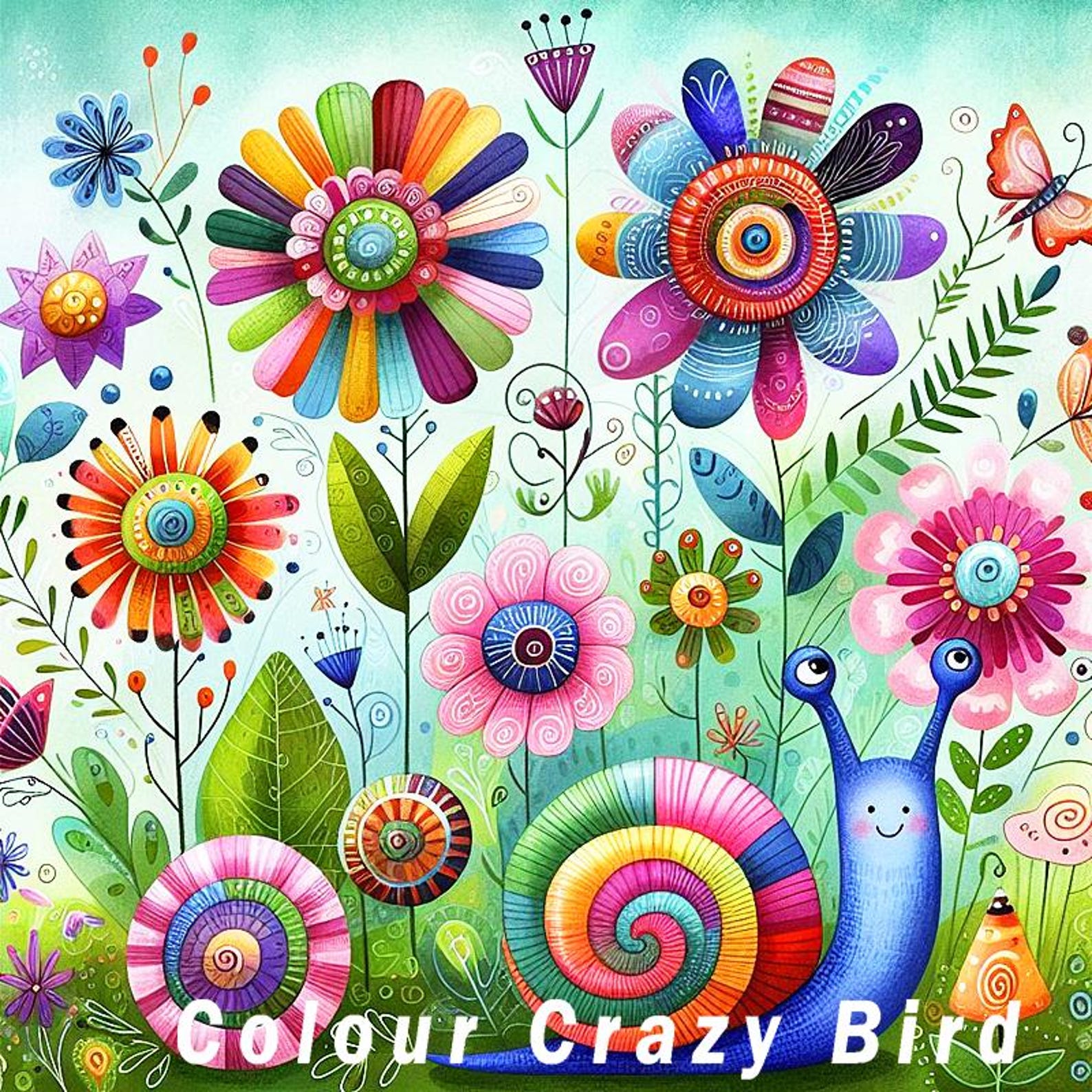 12 Whimsical Quirky Folk Art Papers. - Etsy