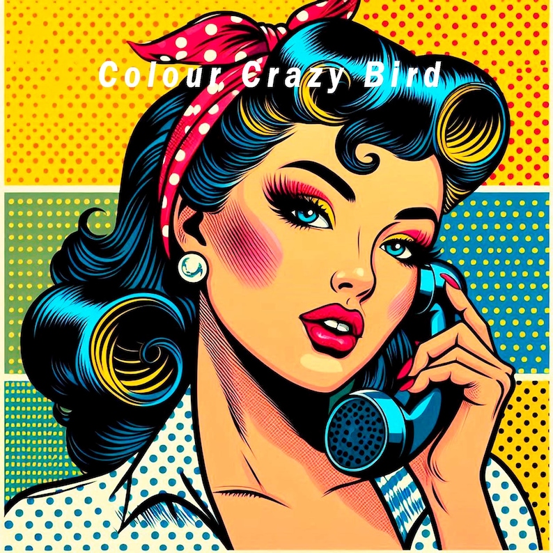 Rockabilly Pop Art/retro Ladies/instant Download/collage/scrapbook ...