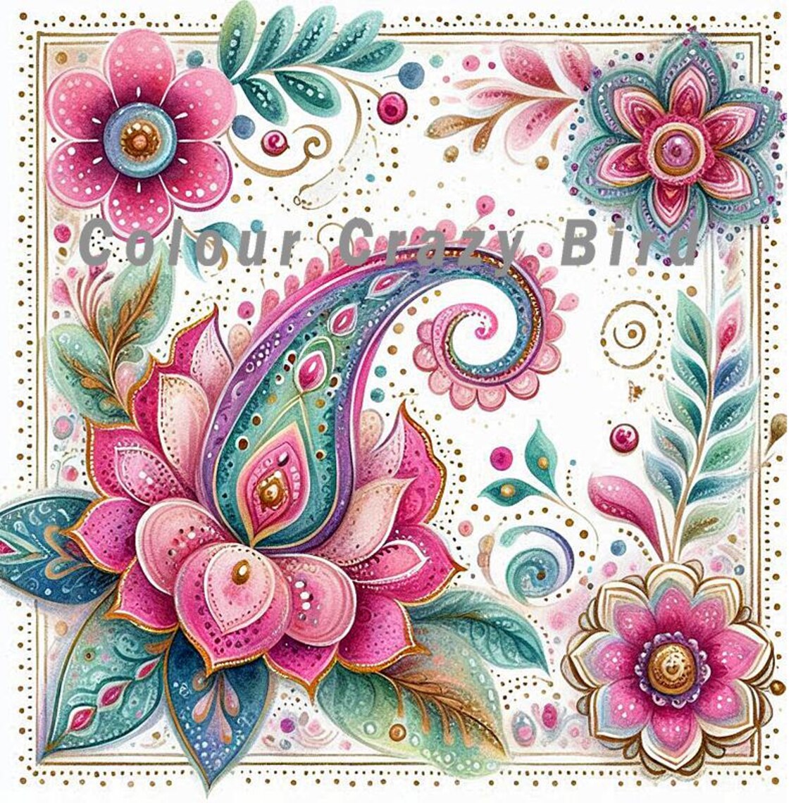 Paisley Designs: Colorful Graphics for Crafts & Print (JPEG Download ...