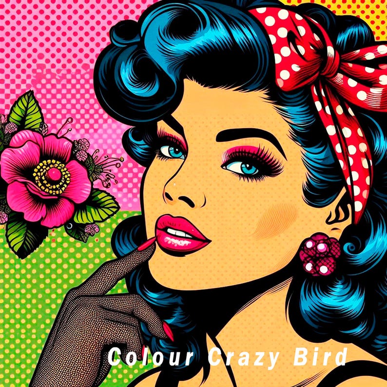 Rockabilly Pop Art/retro Ladies/instant Download/collage/scrapbook ...