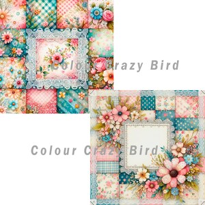 12 Pretty Calico Patchwork Squares. - Etsy