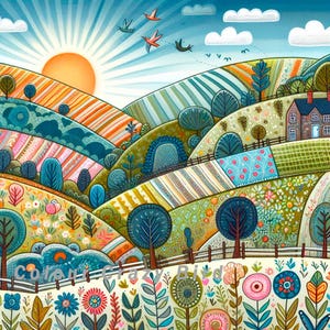 8 Whimsical Countryside Scenes. - Etsy
