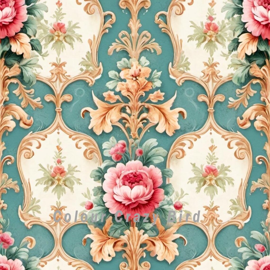 Pretty Seamless French Style Papers/decorative Paper Crafts/digital ...