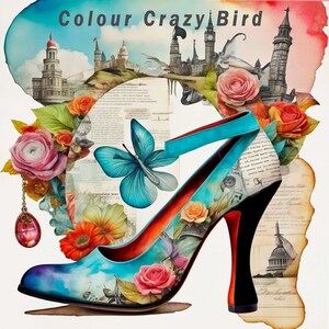 14 Whimsical Fashion Shoe Collages. - Etsy