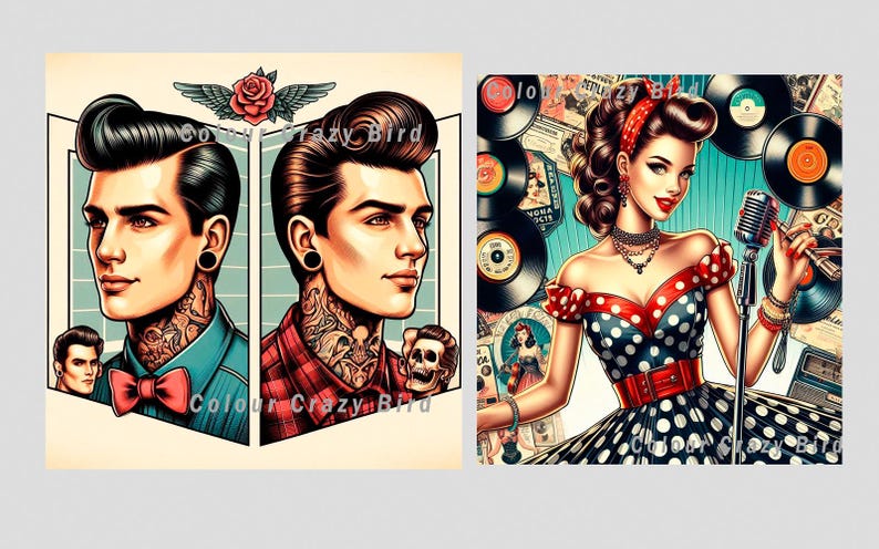 Very Rockabilly Graphics. - Etsy