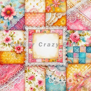 12 Pretty Calico Patchwork Squares. - Etsy