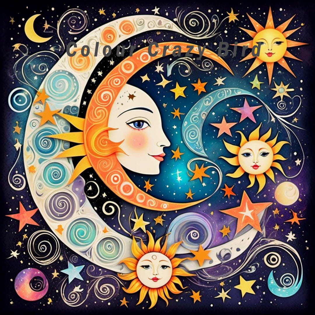 10 Whimsical Sun, Moon and Stars. - Etsy